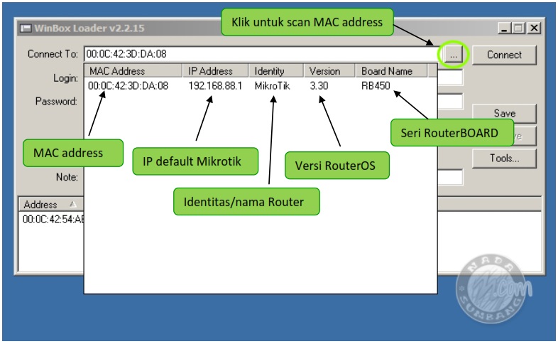Cara mengakses mikrotik melalui winbox