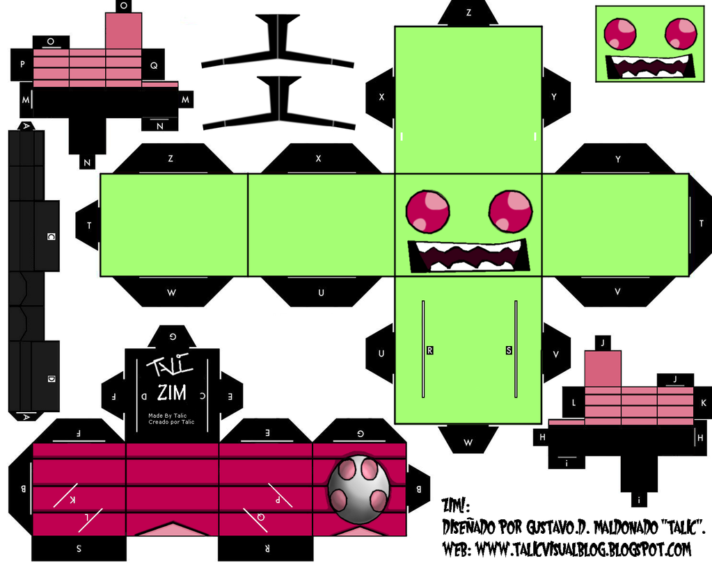 Invasor Zim: Papercraft