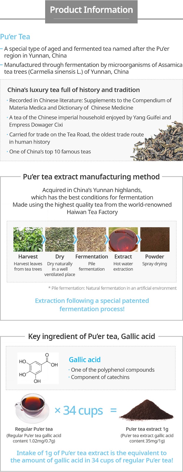 Atomy Puer Tea.Reduce cholesterol.Lowers blood sugar level.Lowers blood ...