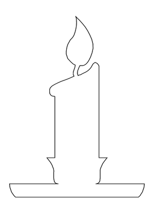 Dibujos para imprimir y colorear: Velas para colorear
