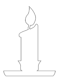 Dibujos para imprimir y colorear: Velas para colorear