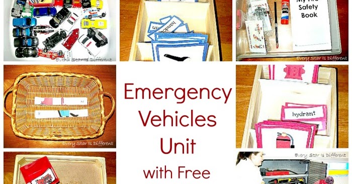 Emergency Vehicles Unit with Free Printables - Every Star Is Different