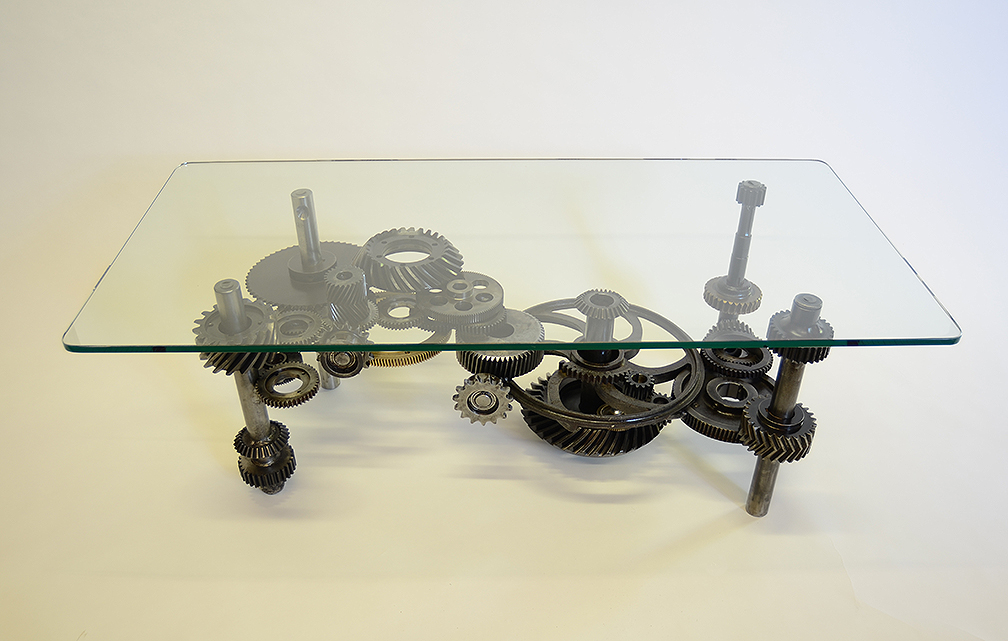 The Steel Whisperer: Industrial Gears Coffee Table - Completed!