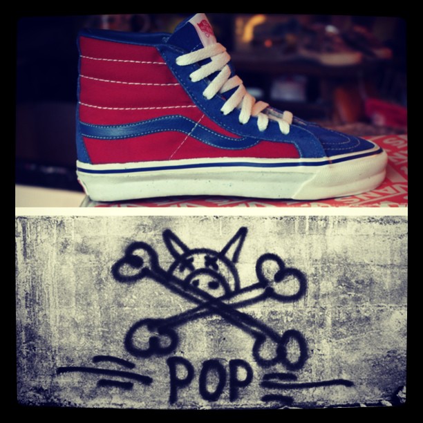 theothersideofthepillow: vintage VANS blue & red SK8-HI style #38 1st ...