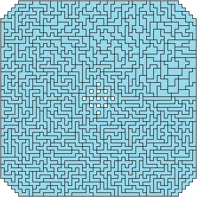 Polyominoes: Finally! Truncated 55x55 Square with Octominoes