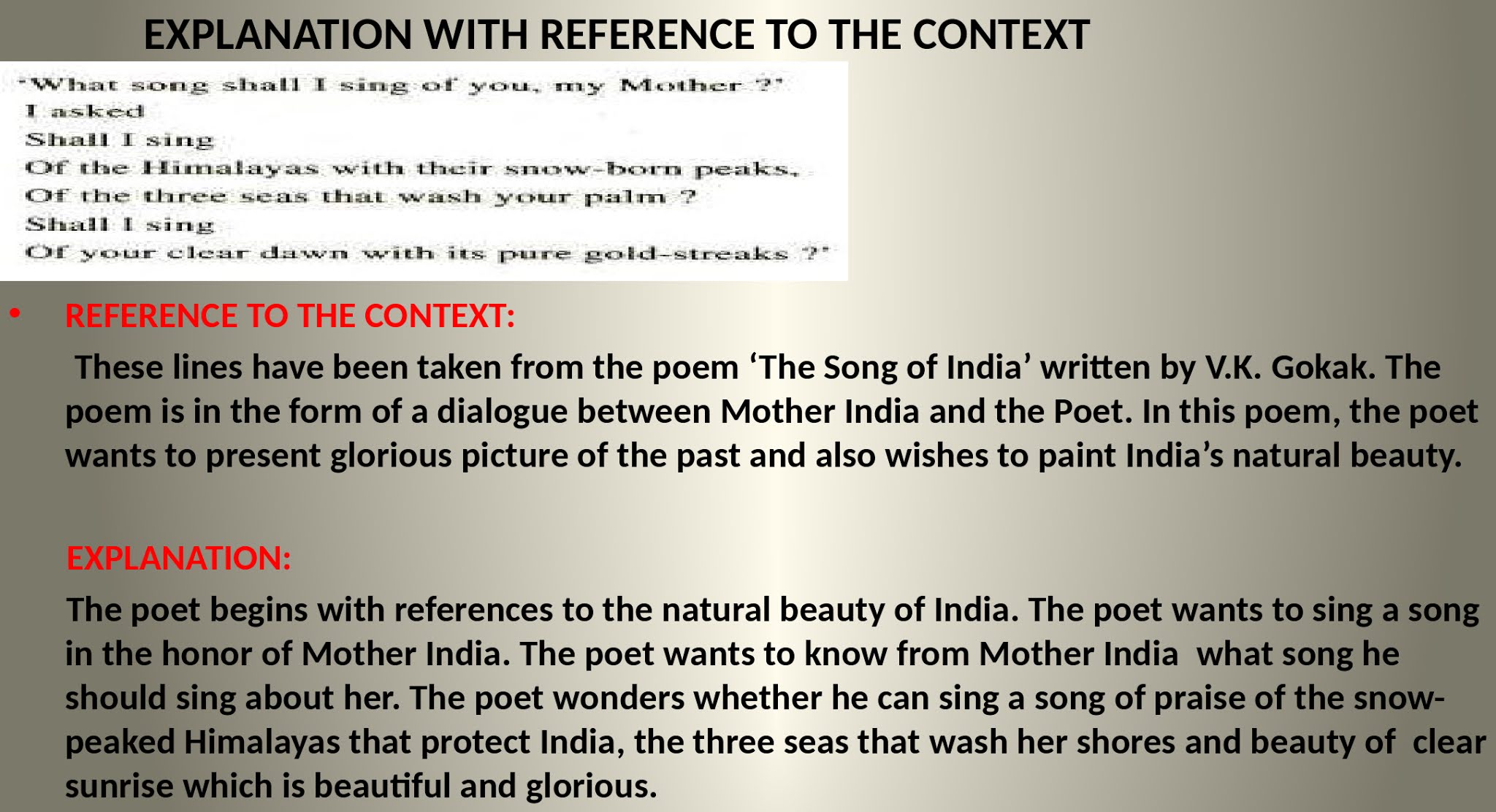 The Song of India - Plus Two