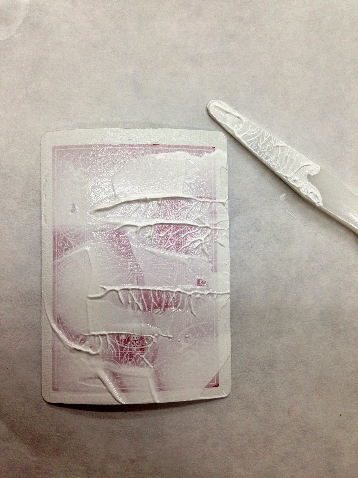 Claudine's Art Corner: Altered Playing Card Challenge Day 1