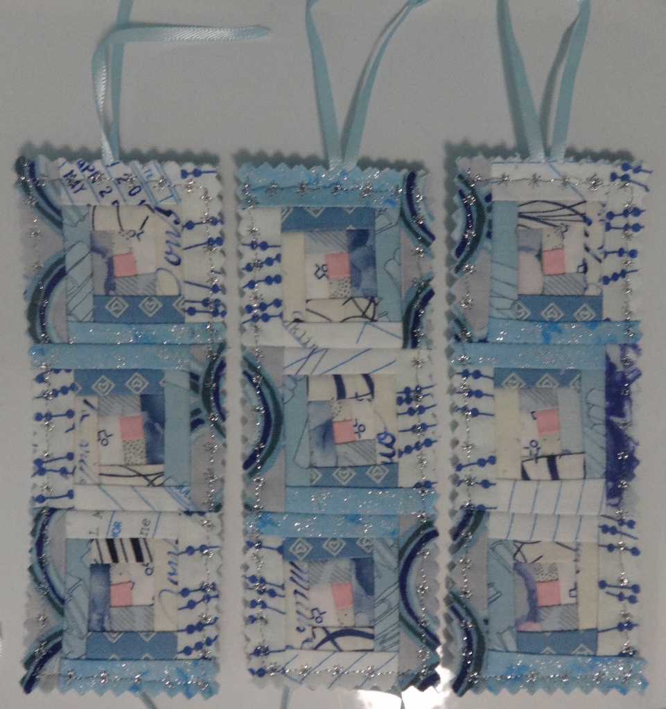 Inch by Inch Quilting: Light Blue Bookmarks