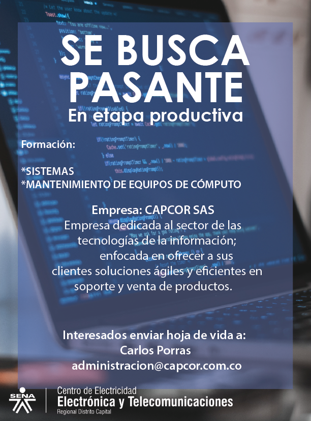 CEET: Atención: Se busca pasante