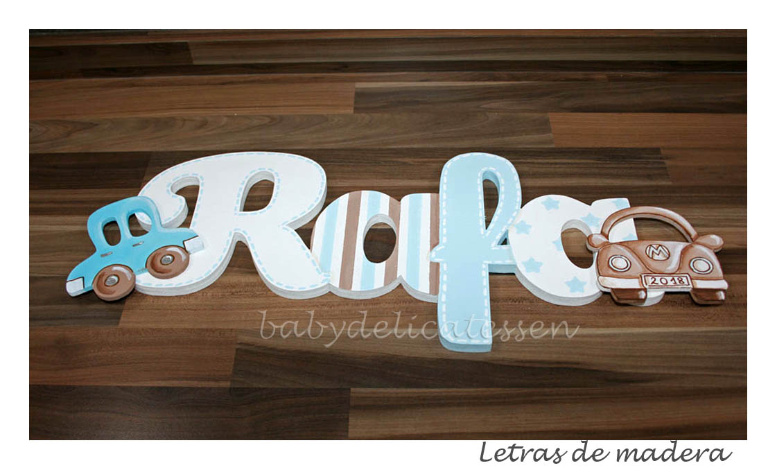 BABY DELICATESSEN LETRAS DE MADERA: LETRAS DE MADERA PARA RAFA