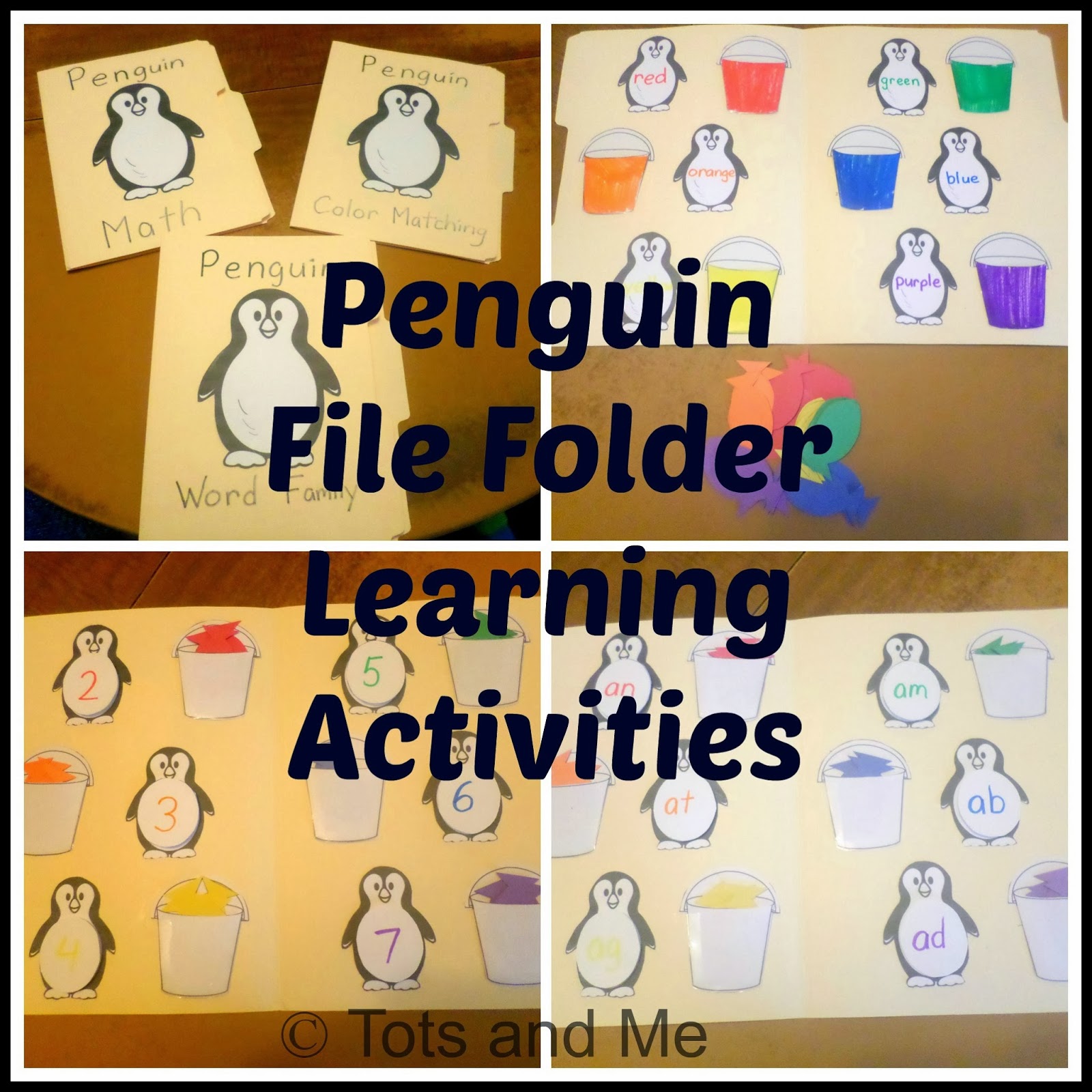 Tots and Me... Growing Up Together: Penguin File Folder Learning Activities