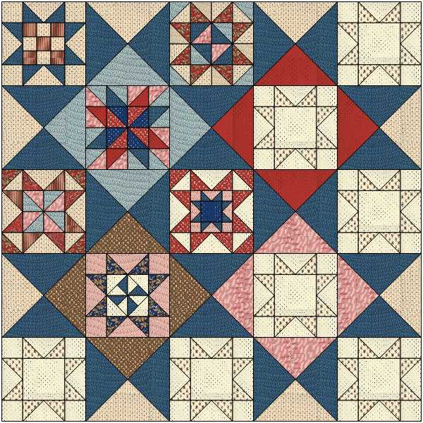 Civil War Quilts: Hands All Around Free BOM Patterns 2021