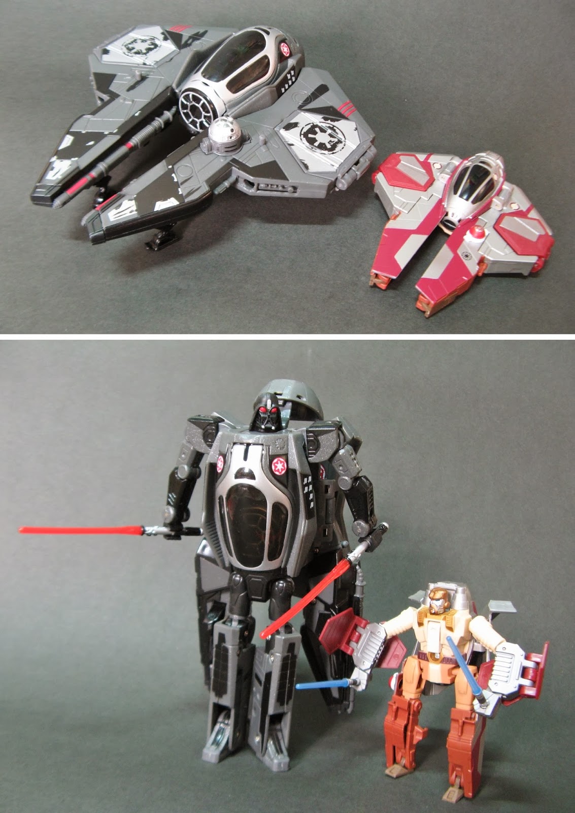 STAR WARS TRANSFORMERS : DARTH VADER/Sith Starfighter星戰變形金剛 : 黑武士/侍星戰機