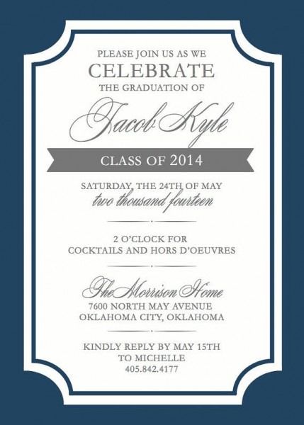 Formal Graduation Invites ~ Certificate Letter