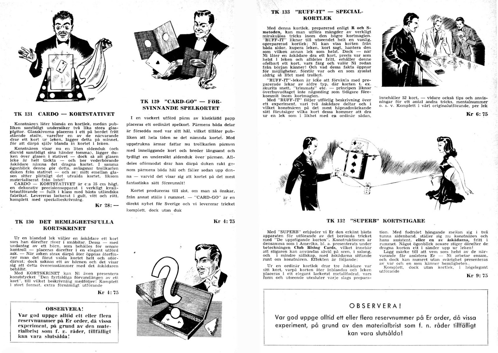 and everything else too: Trolleri (Magic) Katalog '47 PART TWO