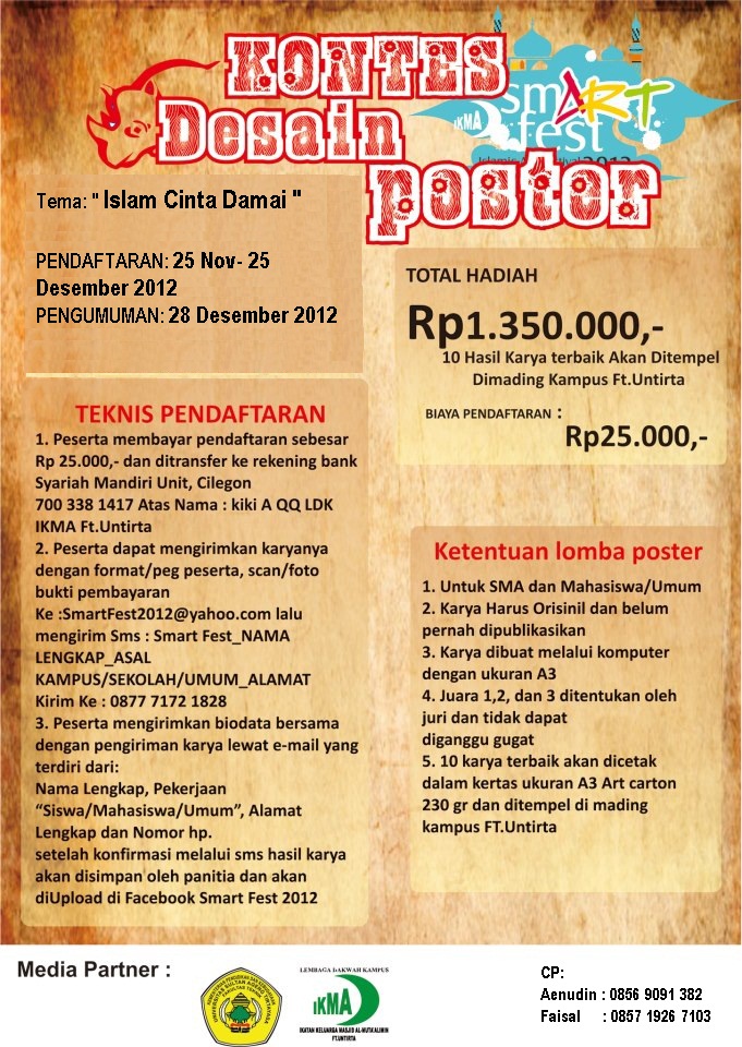 Jago Lomba: Kontes Desain Poster "ISLAM CINTA DAMAI"