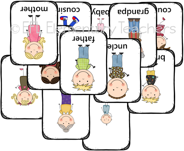 EFL Elementary Teachers: Family Flashcards and Worksheets for ESL students