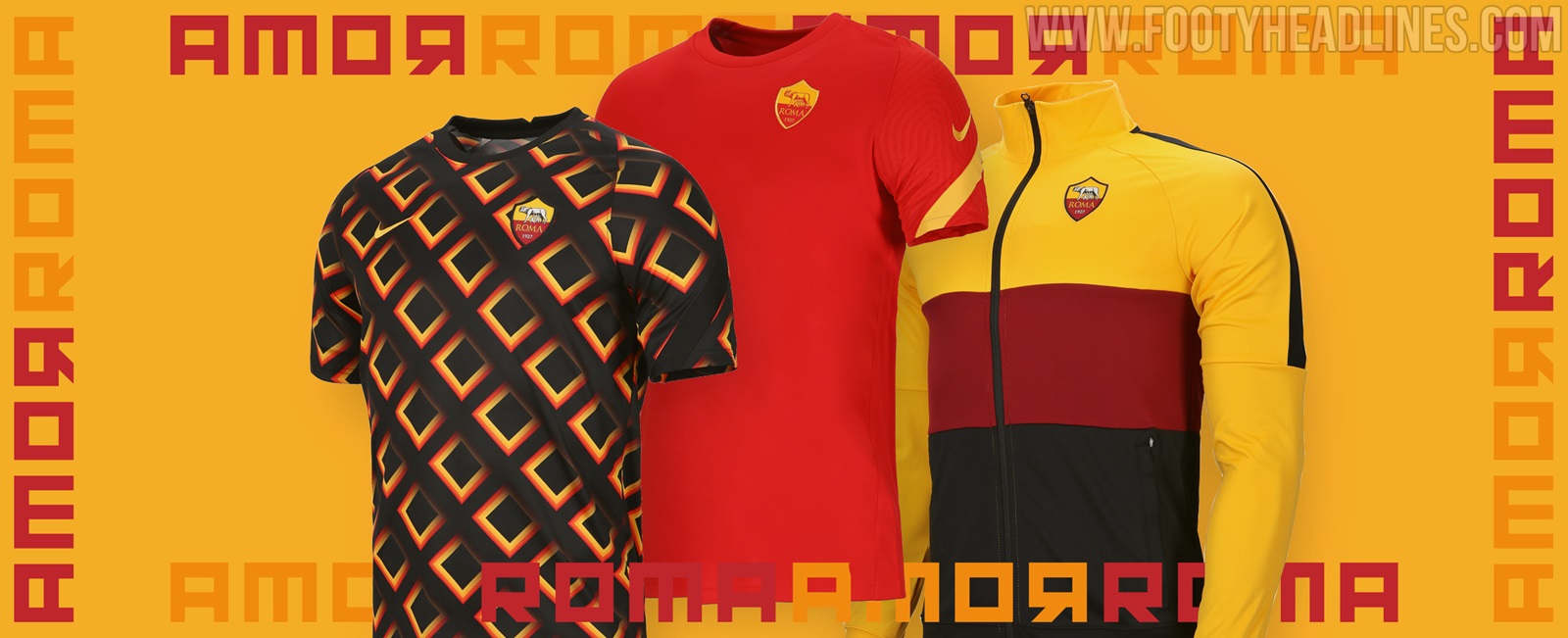 Nike Roma 20-21 Home Kit, Training Collection, Anthem Jacket & Pre ...
