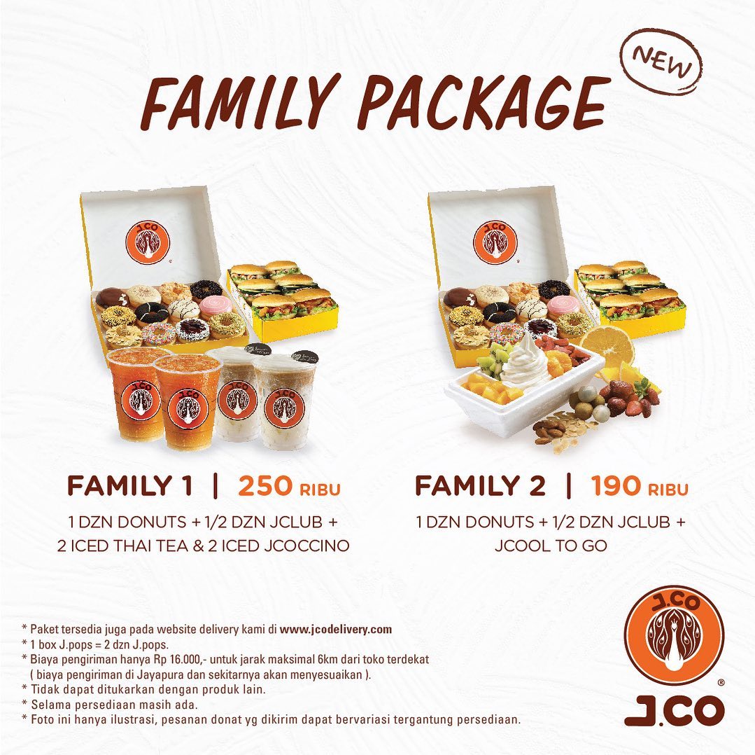 JCO Promo New FAMILY PACKAGE Mulai Rp 190.000 - scanharga