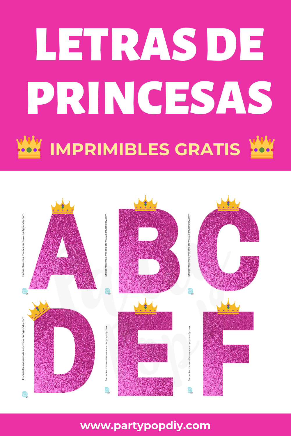 Alfabeto de princesas | PartyPop DIY