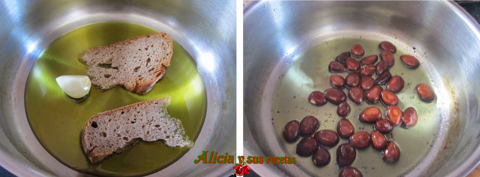 Alicia y sus recetas: JIBIAS CON PICADA DE ALMENDRAS Y HIERBABUENA