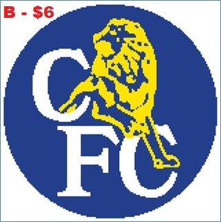 EASY PATTERNS: Chelsea FC cross-stitch pattern