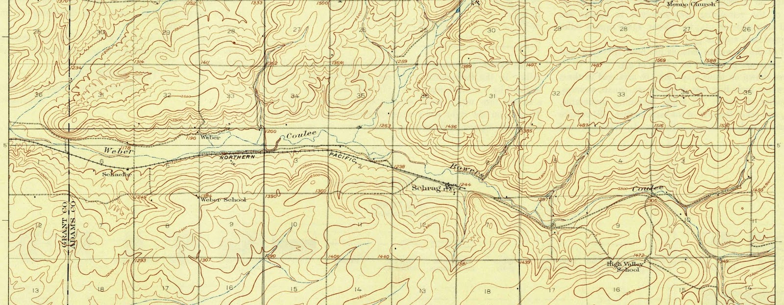 Big Bend Railroad History: 1925 Schrag USGS Map