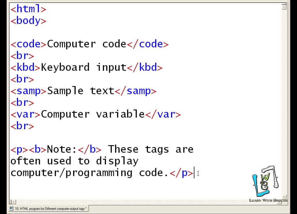 24 Html Tags You May Not Know