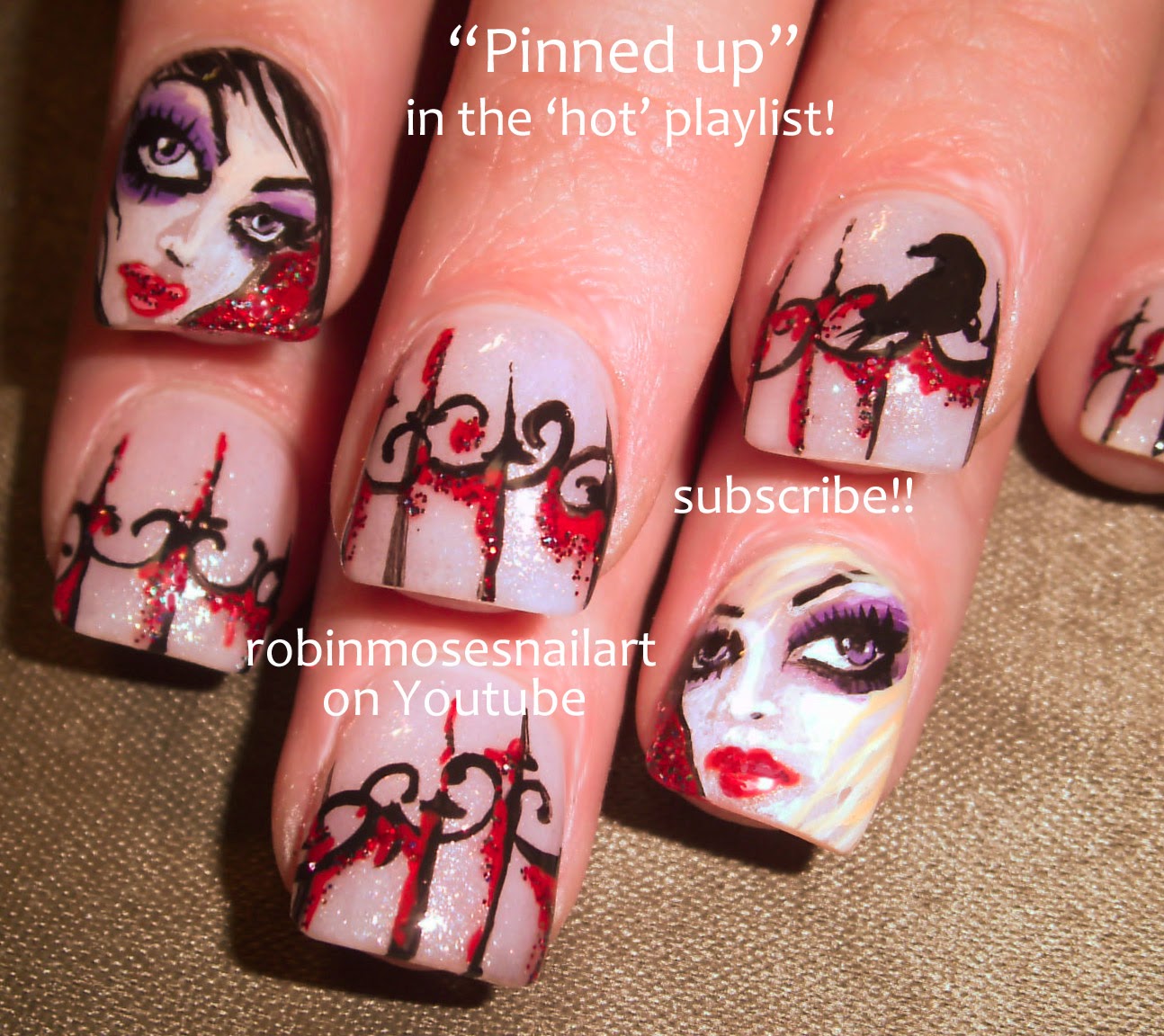 Nail Art by Robin Moses: "halloween nails" "halloween nail art" "blood ...