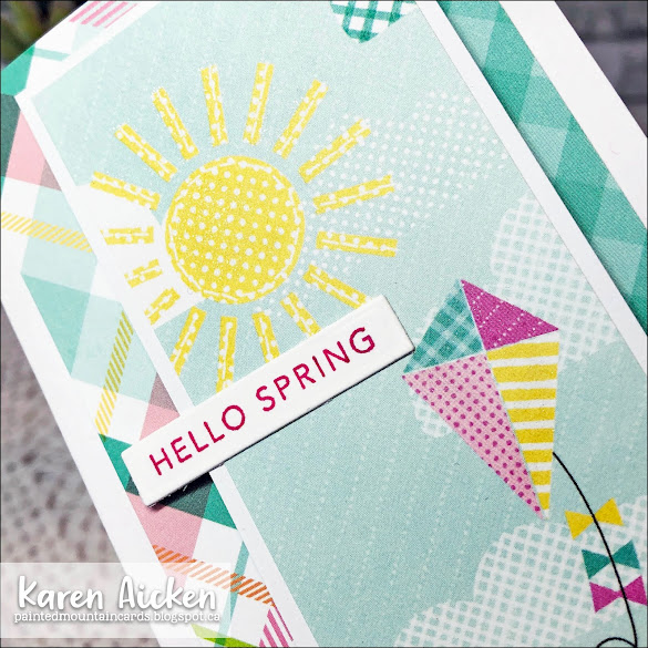 Painted Mountain Cards: Hello Spring Mini Pop Up Card
