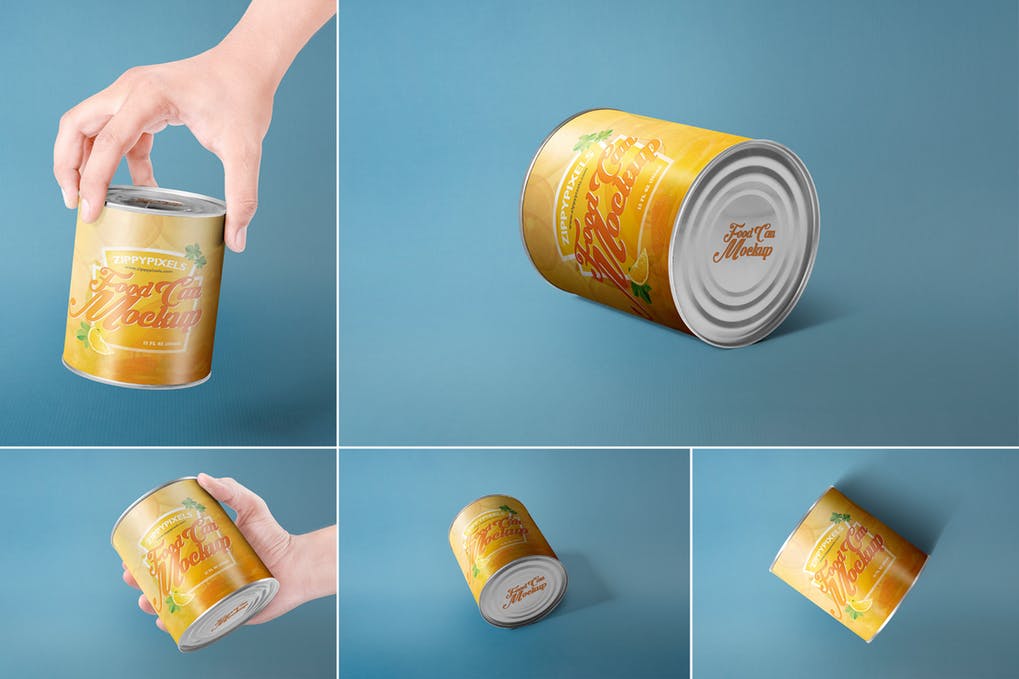 200+ Best Food Tin Can Mockup Templates | Graphic Design Resources