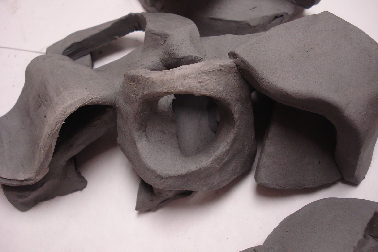 the creARTtivity spot: 4th Grade Abstract Clay Sculptures