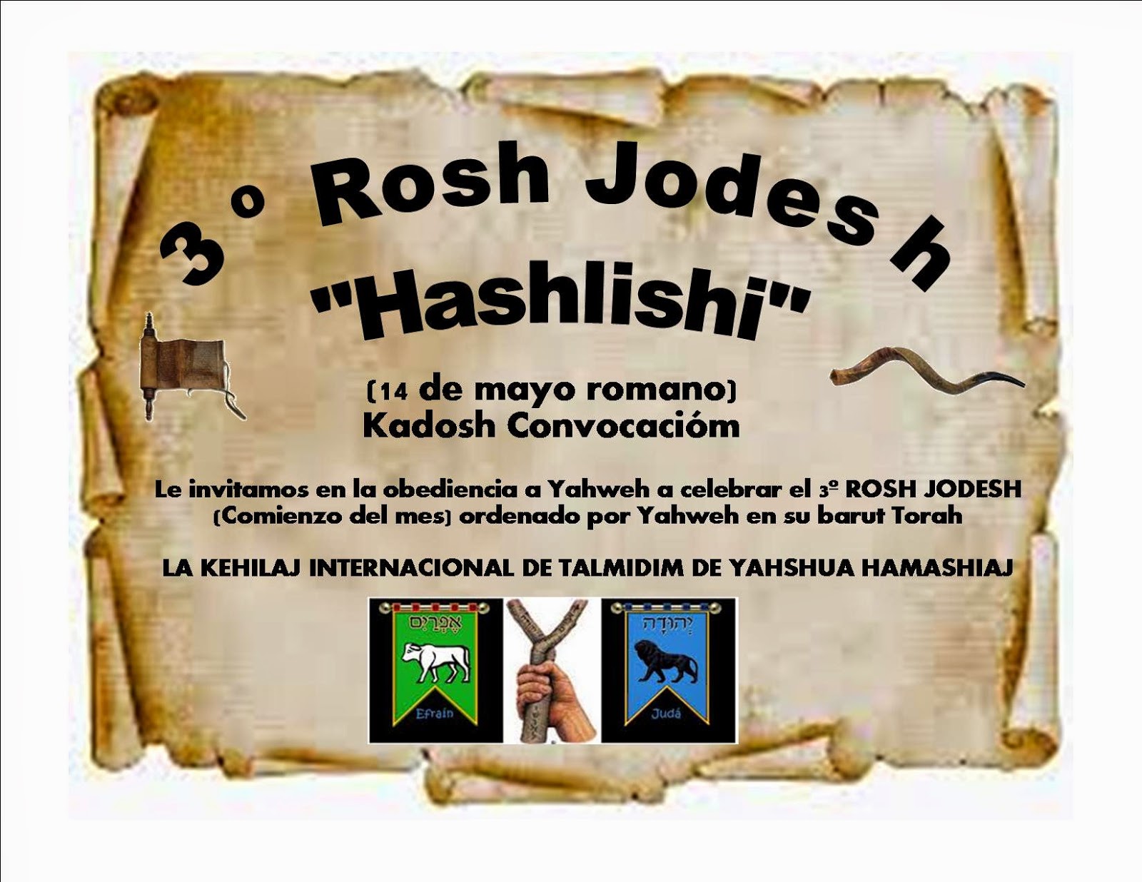 "KAJAL YISRAELÍ DE YAHSHUA SHILÓ": ASHERET Y SIMJA EN EL 3º ROSH JODESH ...