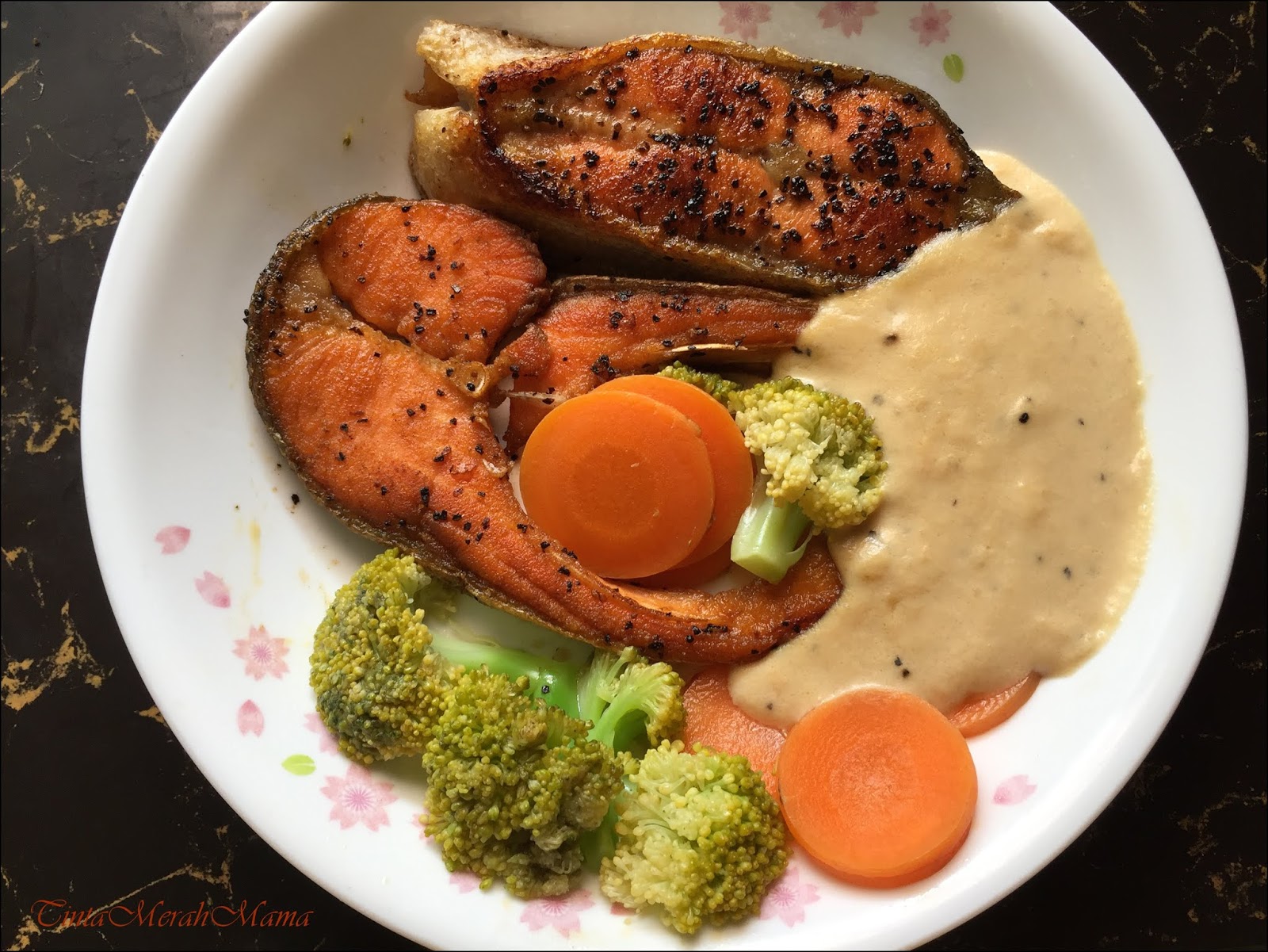 tintamerahmama: Resepi Grill Salmon bersama sos Butter