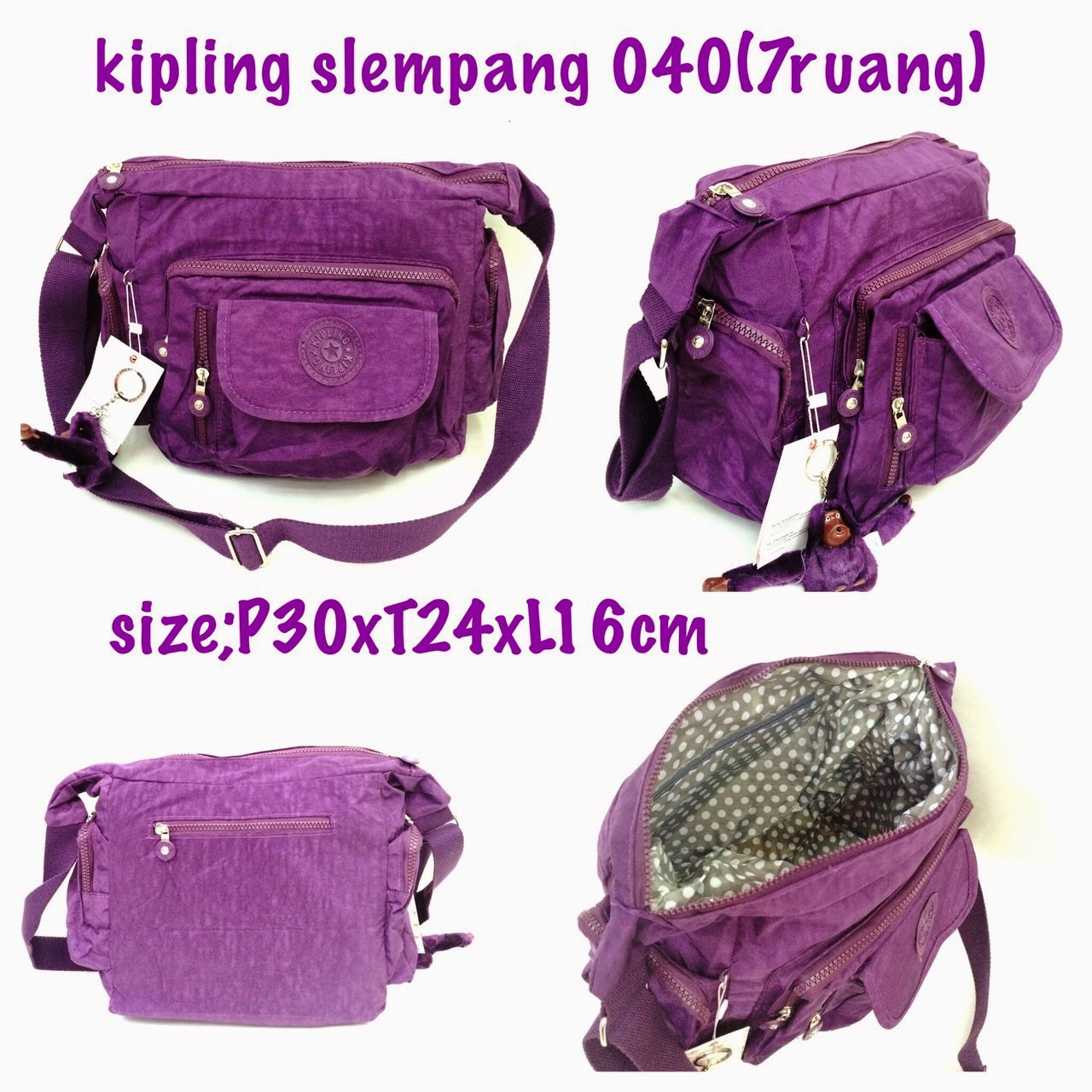 Jual Tas Kipling: Tas Kipling NG040 Tas Selempang 7 ruang