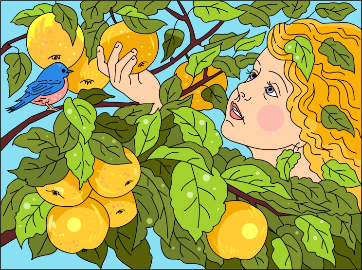 Nicole's Free Coloring Pages: COLOR BY NUMBER * GOLD APPLES GARDEN ... Nicole's Free Coloring Pages: COLOR BY NUMBER * GOLD APPLES GARDEN ...