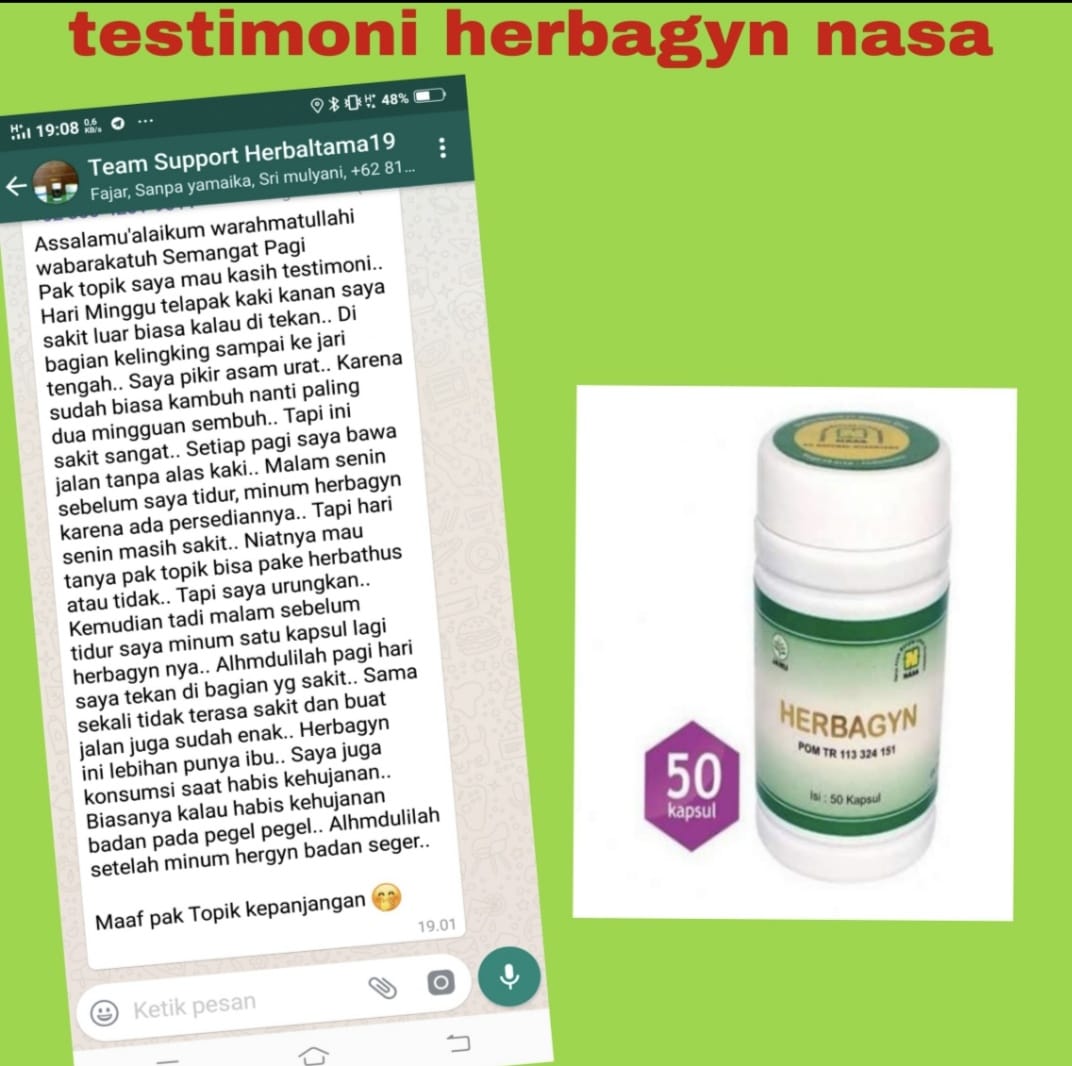 TESTIMONI PRODUK KESEHATAN - Pusat Produk NASA Wonosari