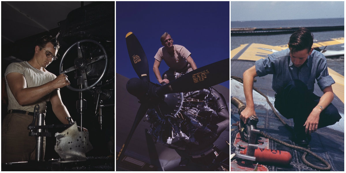 30 Rare and Amazing Color Photographs of U.S. Male Workers During World ...