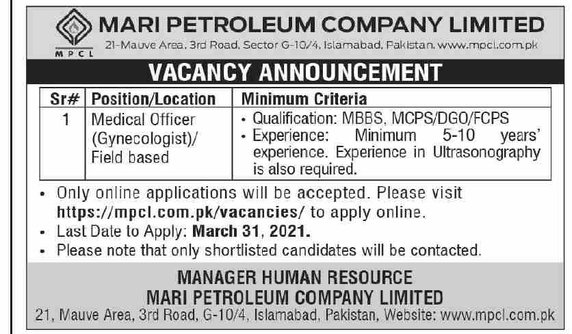 mpcl.com.pk/vacancies - MPCL Jobs 2021 - Mari Petroleum Company Limited Jobs 2021 - MPCL Careers ...