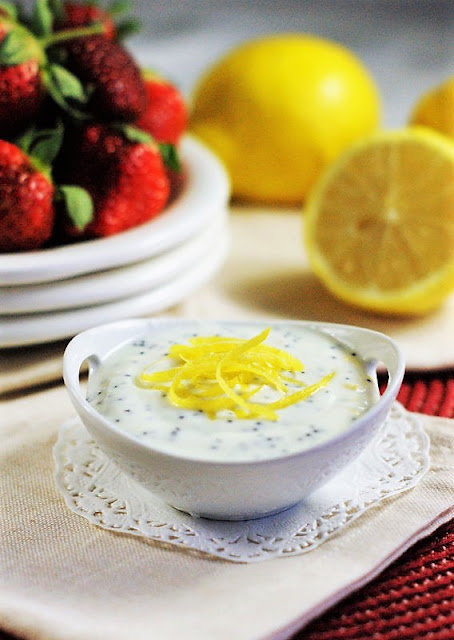 Lemon-Poppy Seed Dip with Fresh Strawberries | The Kitchen is My Playground