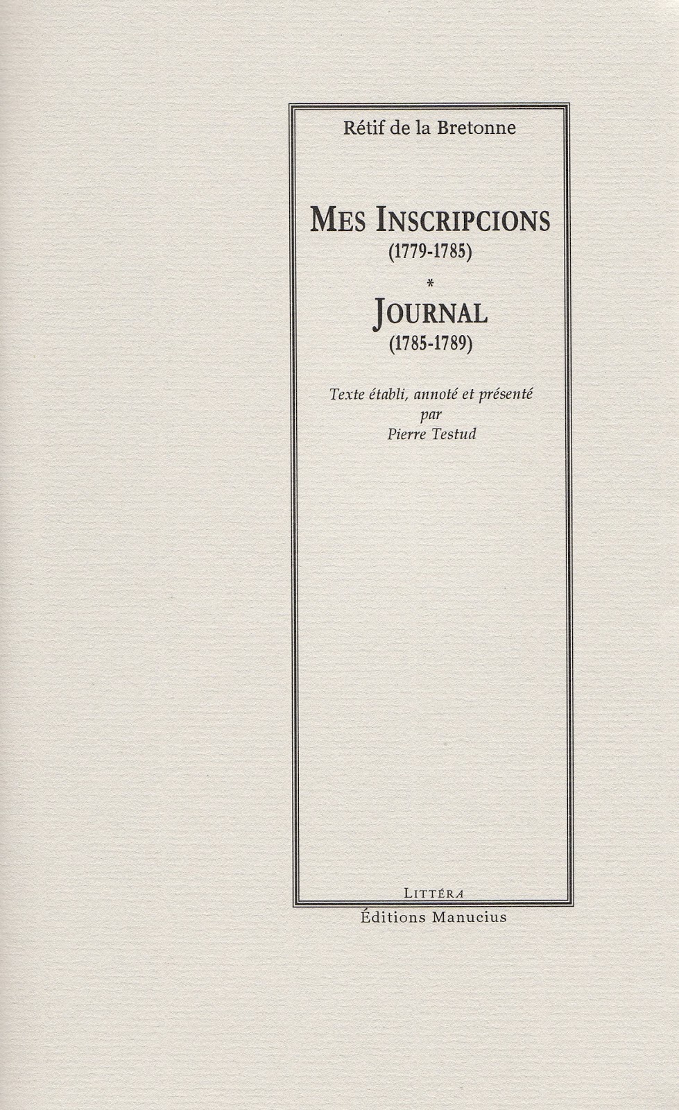 Je dis ce que j'en sens: Lecturas de Marzo