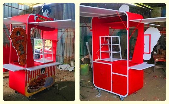Carts selling Unique Friedchicken