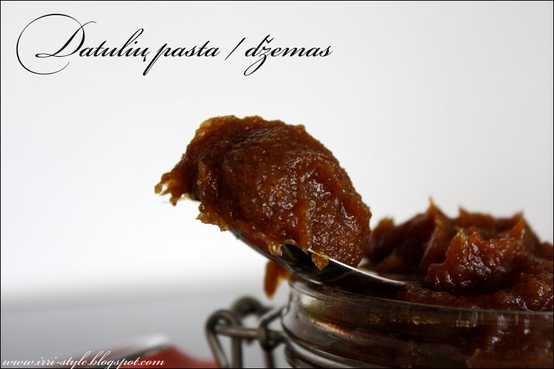IRRI style: Datulių pasta / džemas