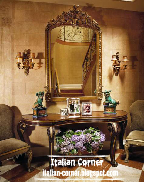 luxury Italian mirror frame - golden mirror frame antique