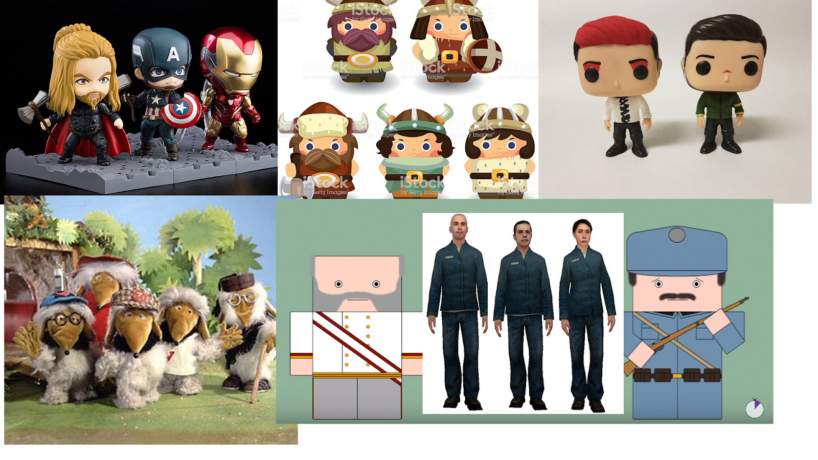 Character Body Types Art and Moodboard