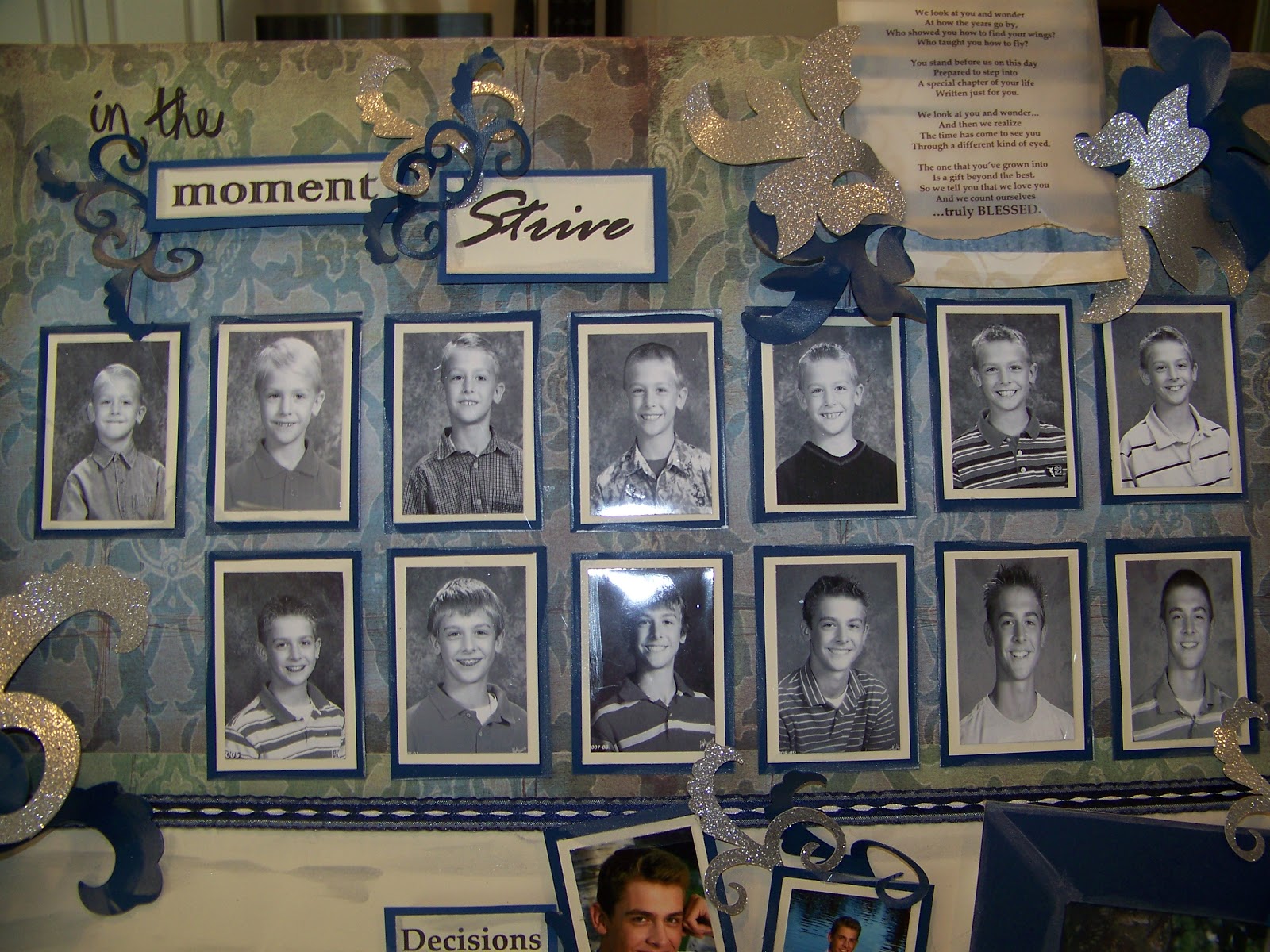 Creations from my heart: Graduation Boards For My Youngest....