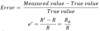 Ammeter Voltmeter Method for Measurement of Resistance