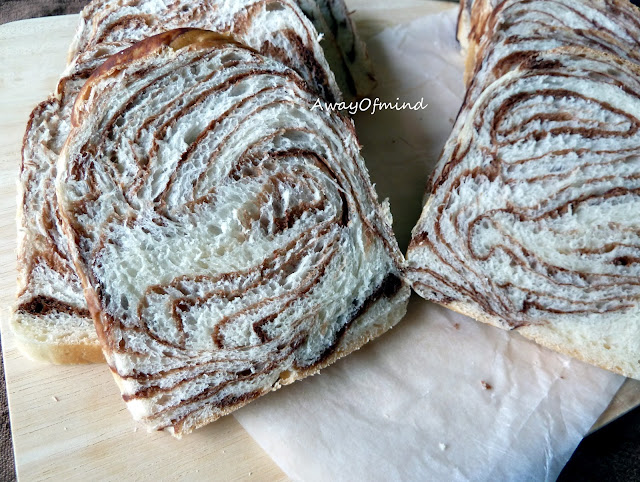 Awayofmind Bakery House: Chocolate Marble Bread Toast 65C Tangzhong ...