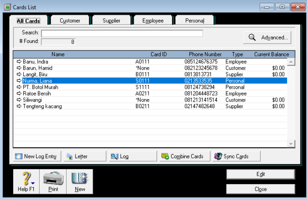 Tugas: Tutorial : Pembuatan Card File di MYOB