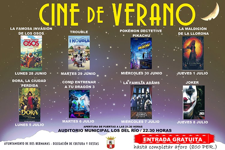 Vuelve el Cine de Verano al Auditorio Municipal ~ Dos Hermanas Diario Digital
